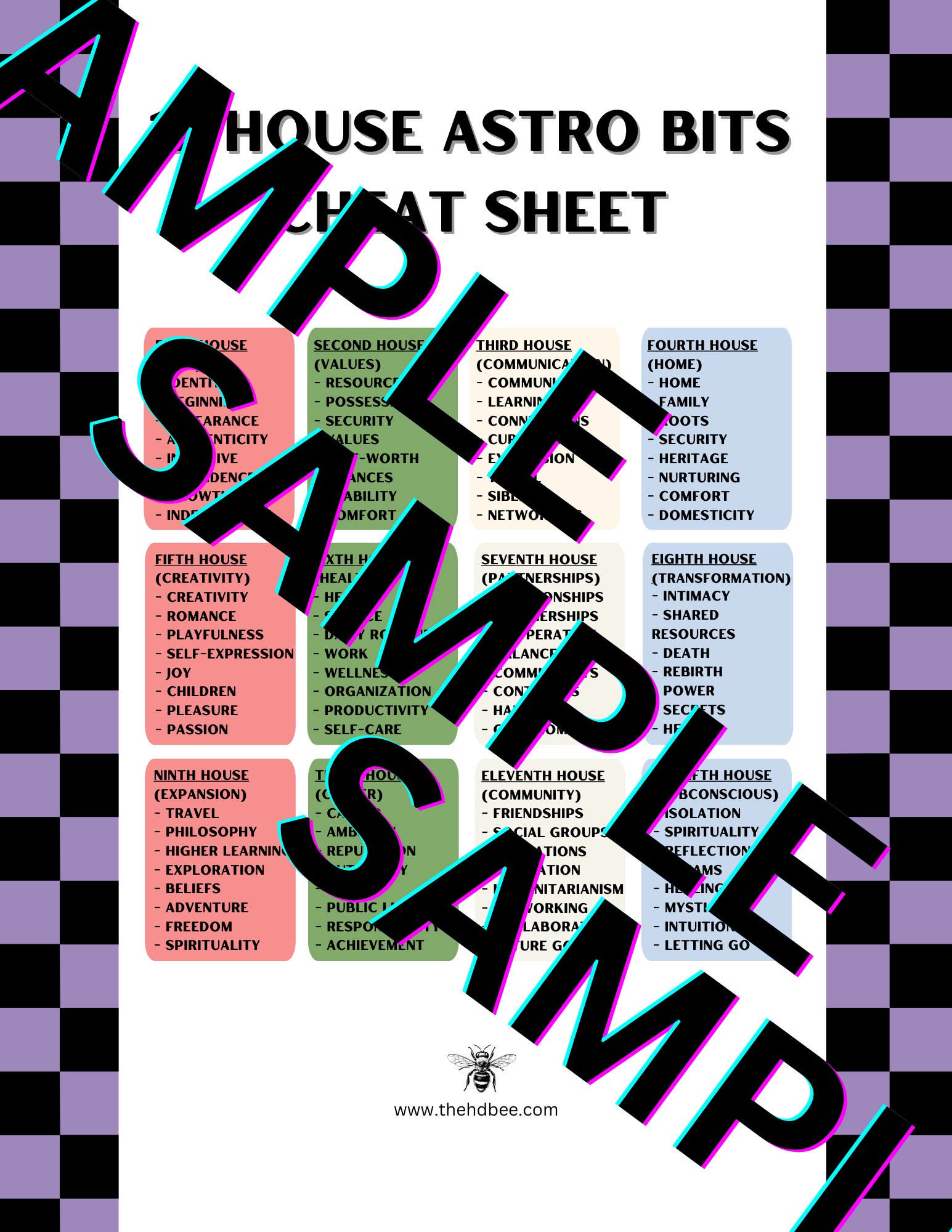 12 House Astro Bits Cheat Sheet – The Blue Haired Texan